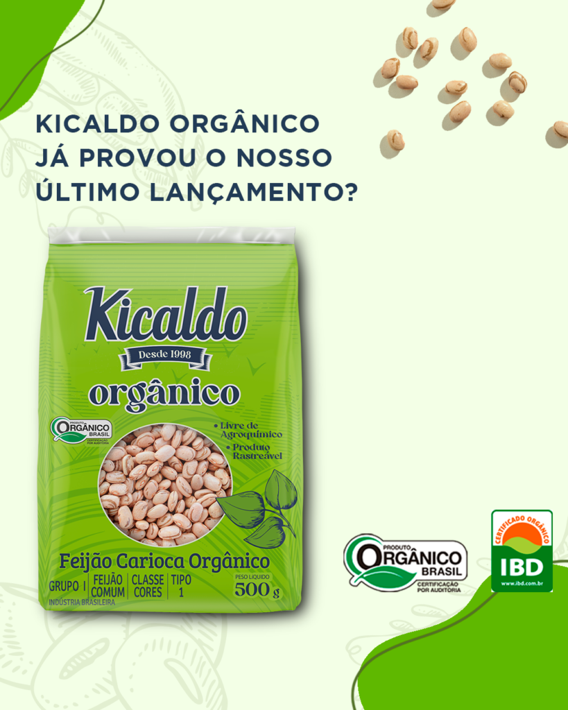 Feijão Carioca Orgânico – Kicaldo 500g – AmazoNative